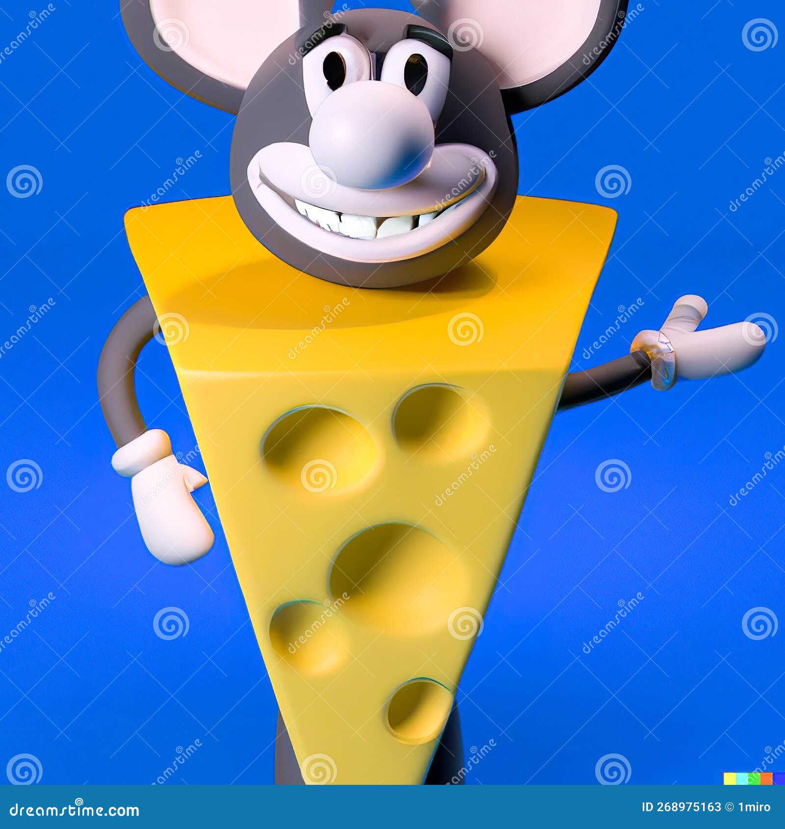 3D Illustration from Mouse with Cheese AI-generated Image Stock ...