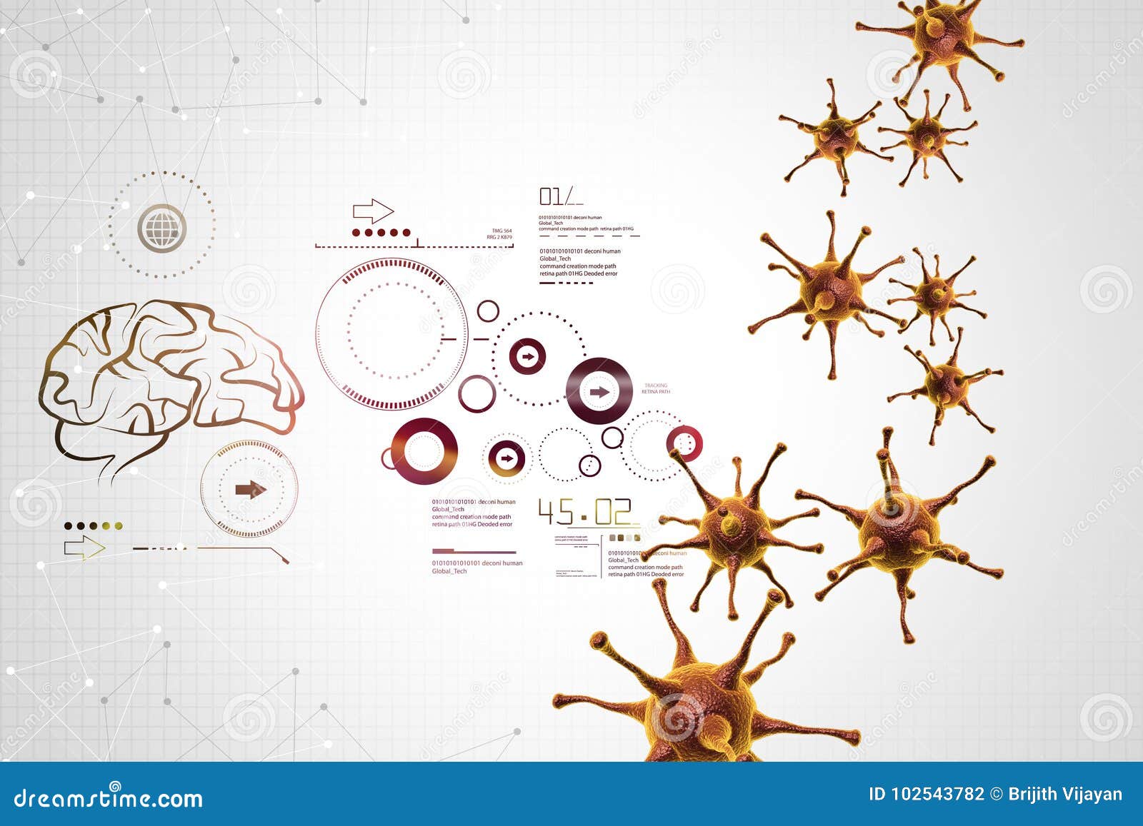 Moving virus stock illustration. Illustration of experiment - 102543782