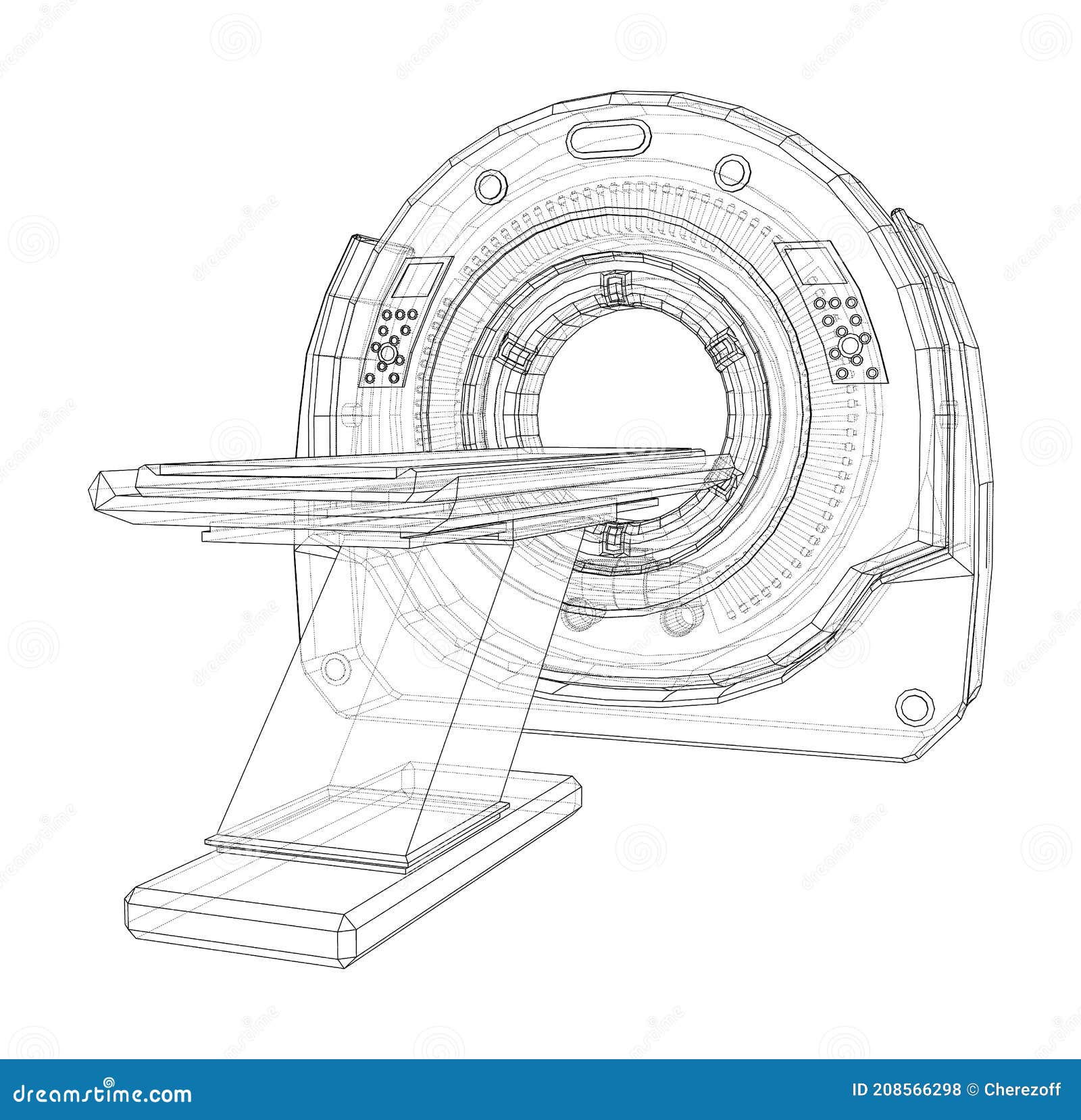 3d Illustration of a MRI Machine Stock Vector - Illustration of medical ...