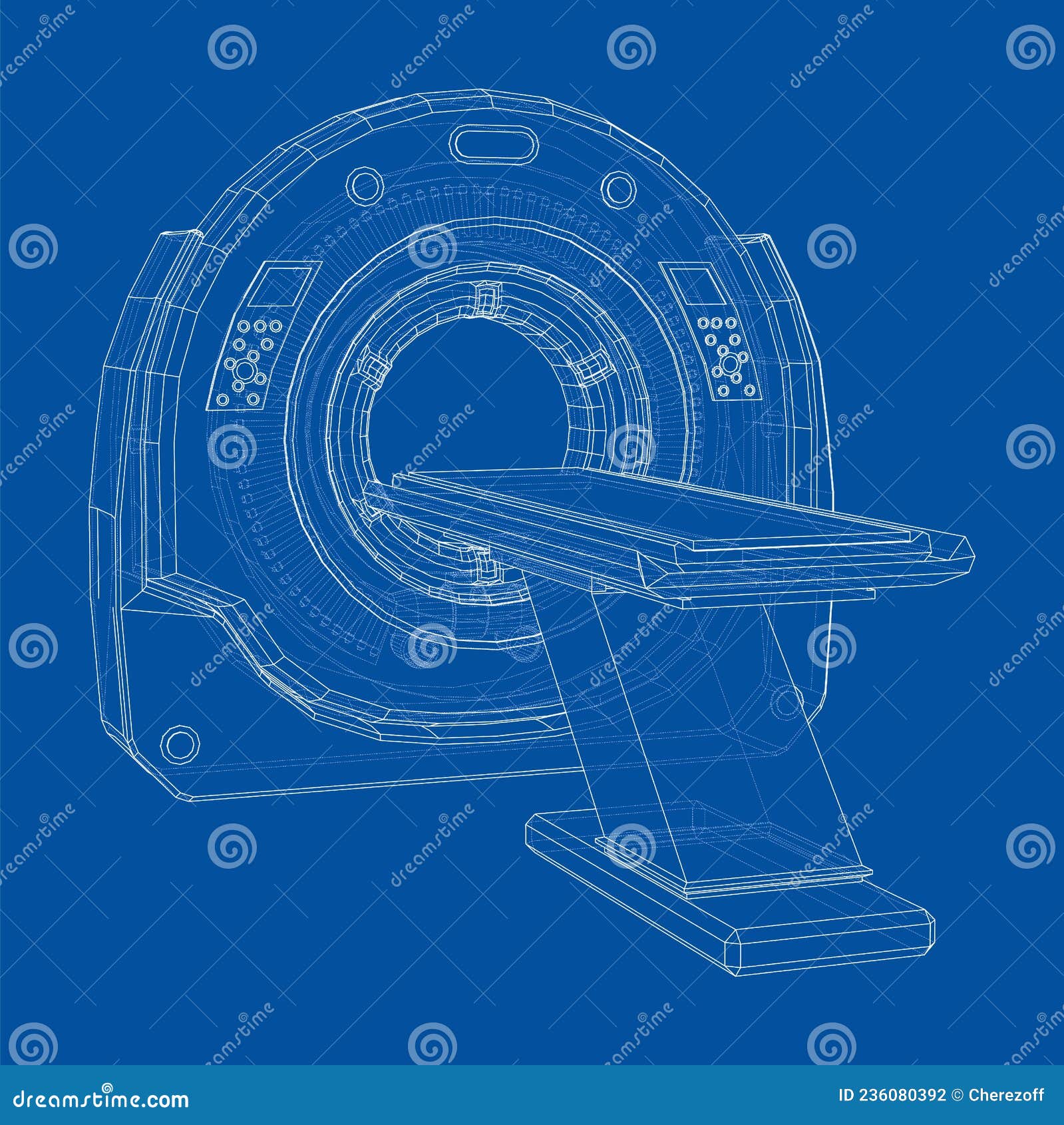 3d Illustration of a MRI Machine Stock Illustration - Illustration of ...