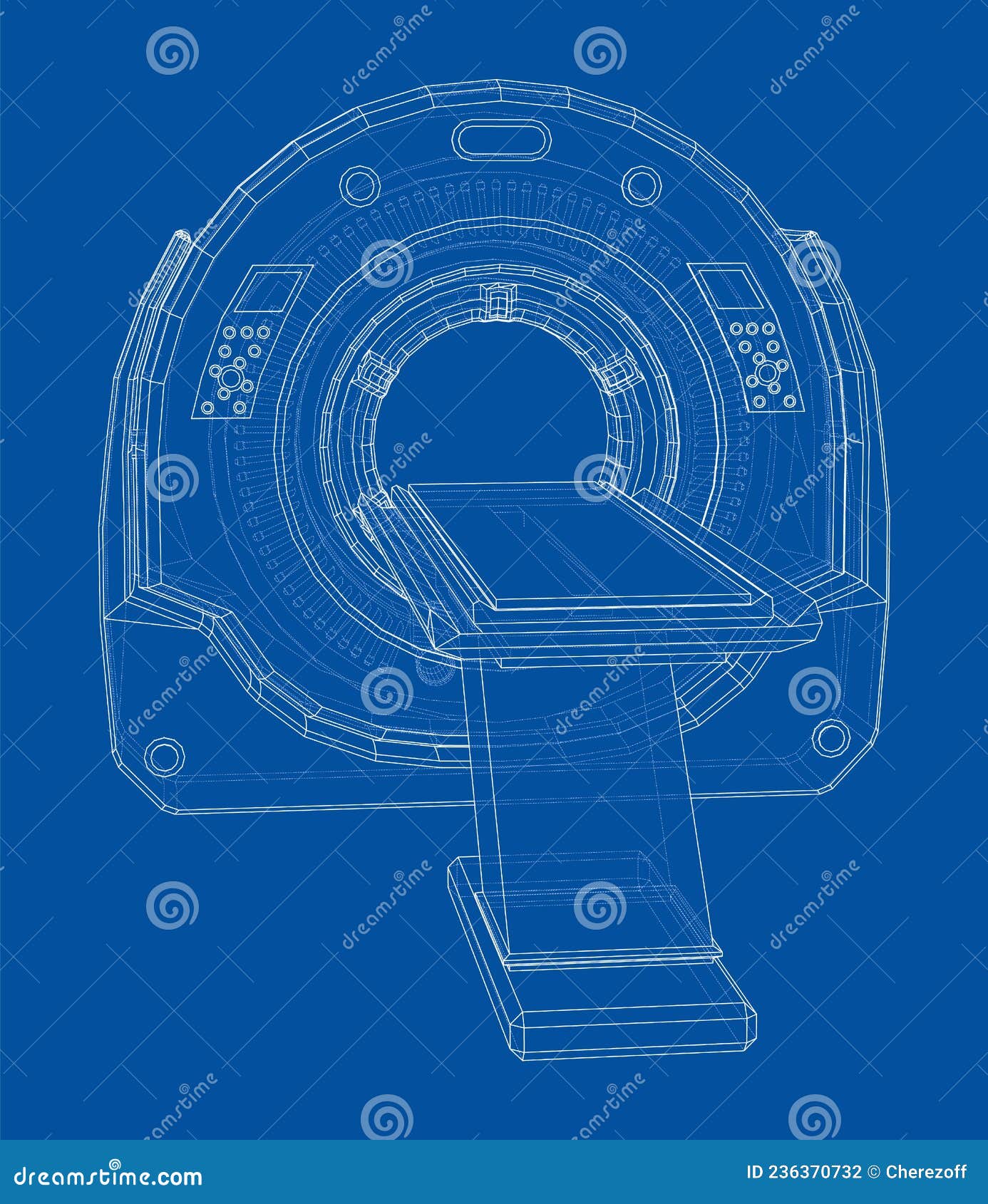3d Illustration of a MRI Machine Stock Illustration - Illustration of ...