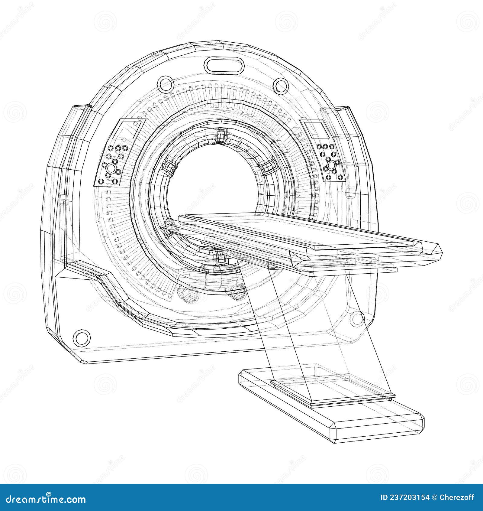 3d Illustration of a MRI Machine Stock Illustration - Illustration of ...