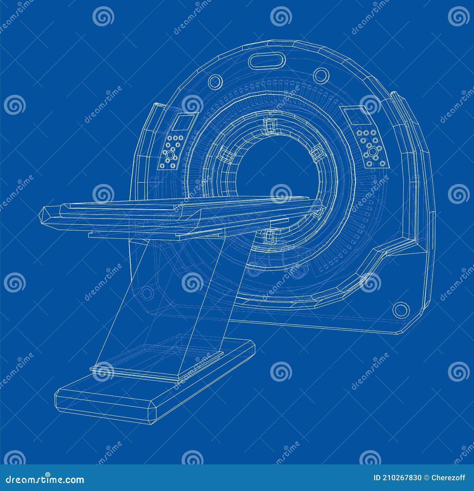 3d Illustration of a MRI Machine Stock Vector - Illustration of ...