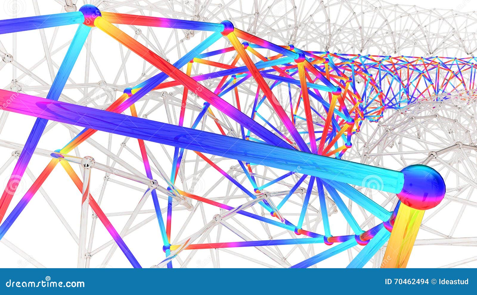 3D Illustration of Multi Section Engineering Structure Stock ...