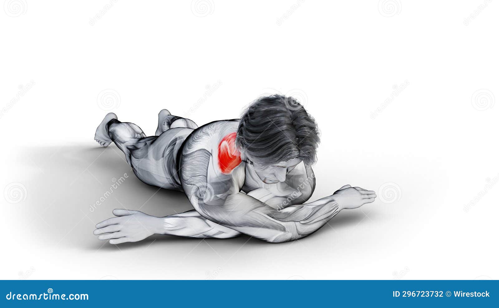 3d Illustration of Muscular Character from Different Angles Showing an ...