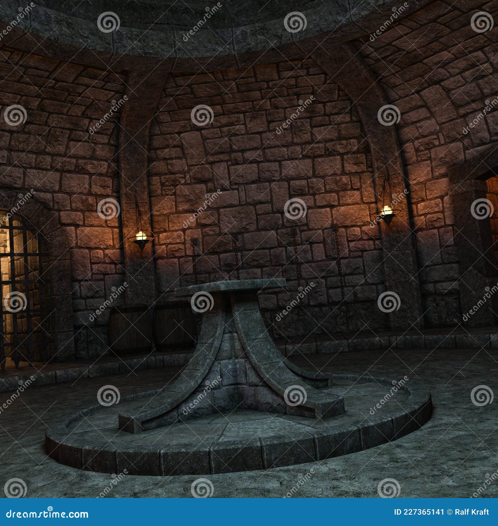 3D-illustration of a Mystical Dangerous Place and Dungeon Stock ...