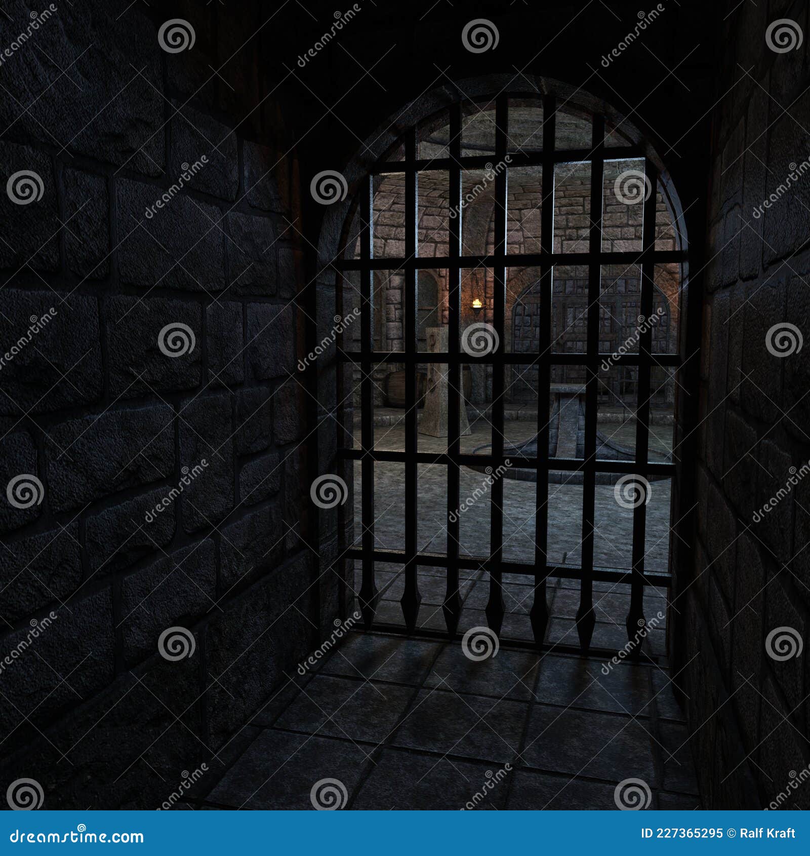 3D-illustration of a Mystical Dangerous Place and Dungeon Stock ...