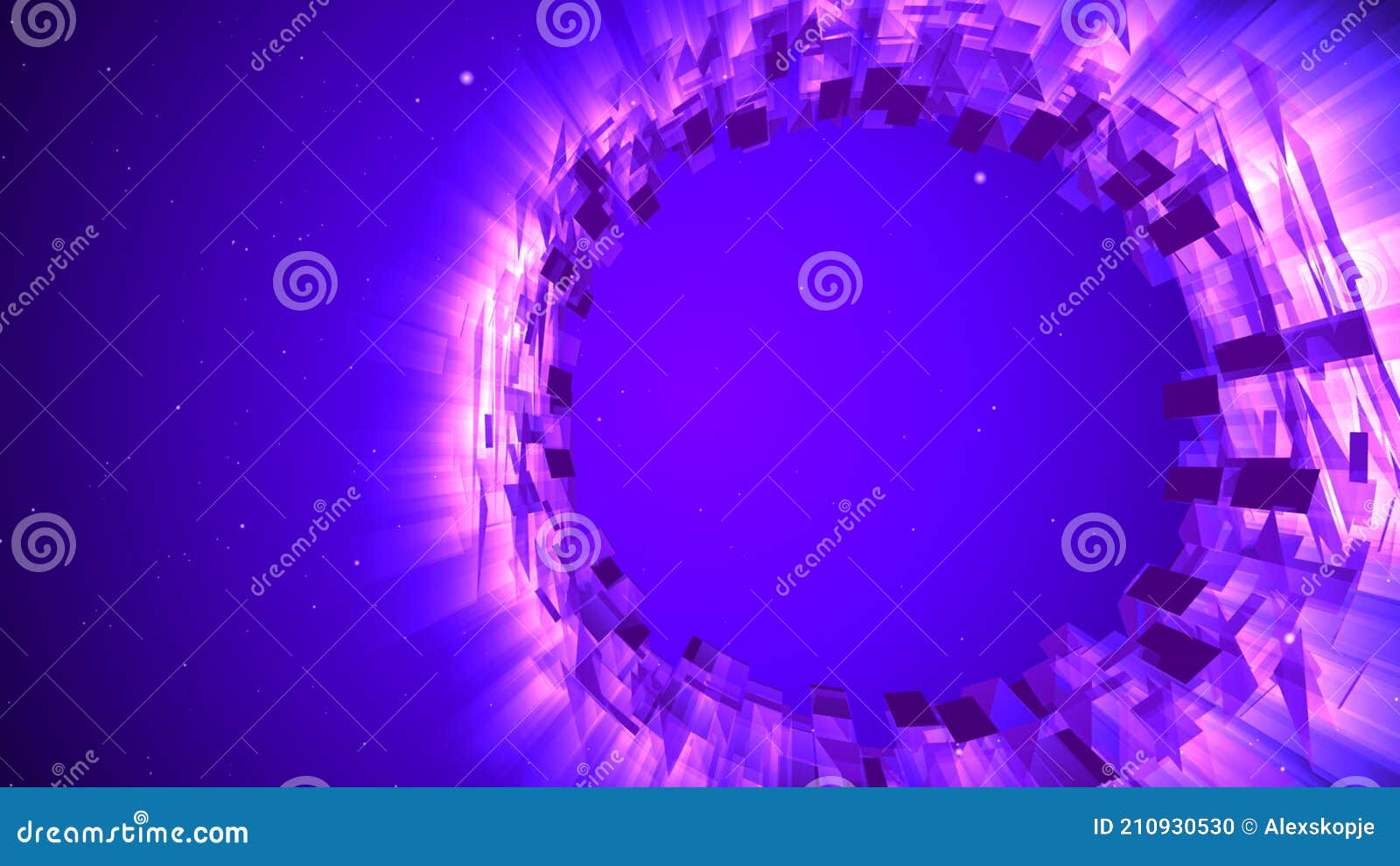 3D Illustration Neon Glow Object Stock Illustration - Illustration of ...