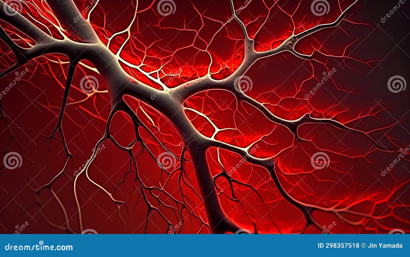 3d Illustration of Neuron Cell with Glowing Neuron Cells in Red ...