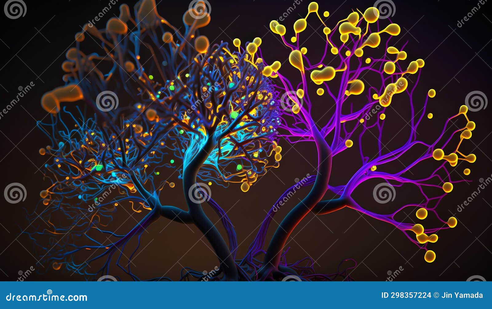 3d Illustration of Neurons in the Brain, Nervous System, Nervous System ...