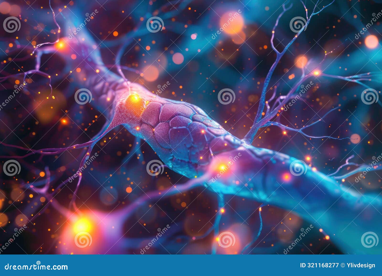 Synaptic Transmission In Neural Network Stock Illustration ... Synaptic Transmission In Neural Network Stock Illustration ...