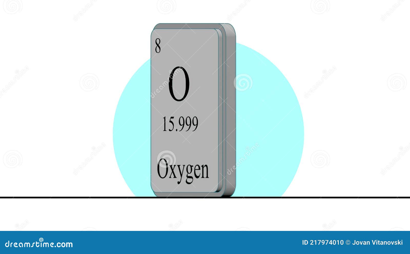 Nitrogen As Element 7 Of The Periodic Table 3D Animation On Green ...