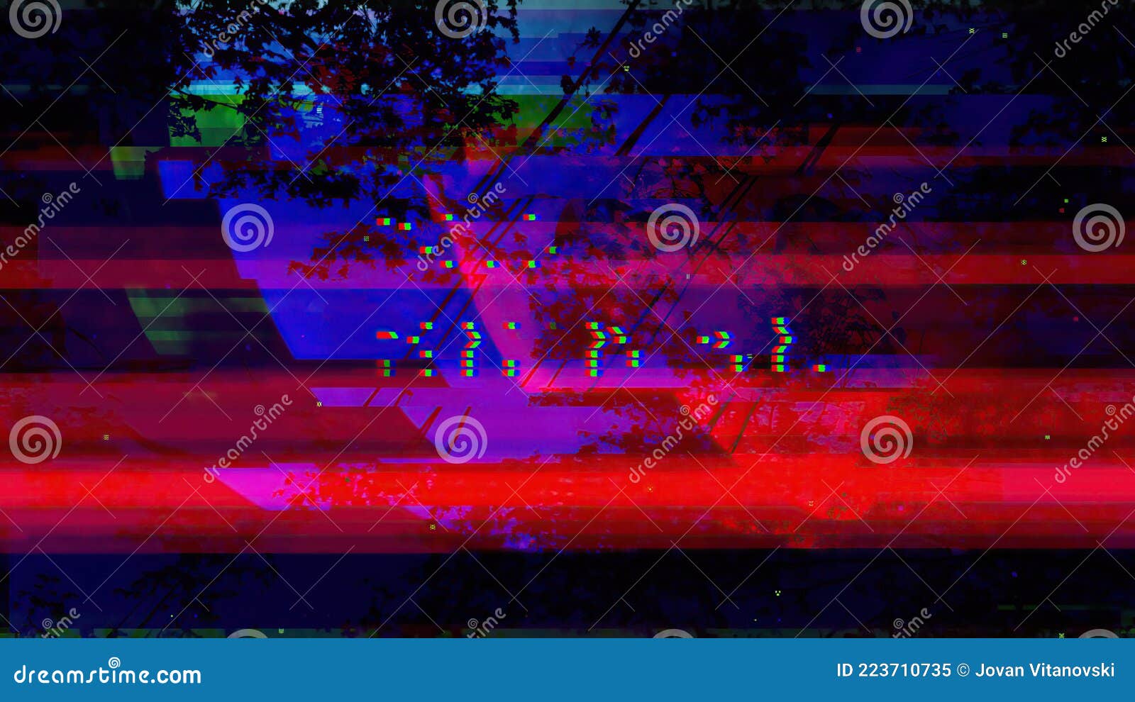 No Signal, Message with Glitch Effect Stock Illustration - Illustration ...