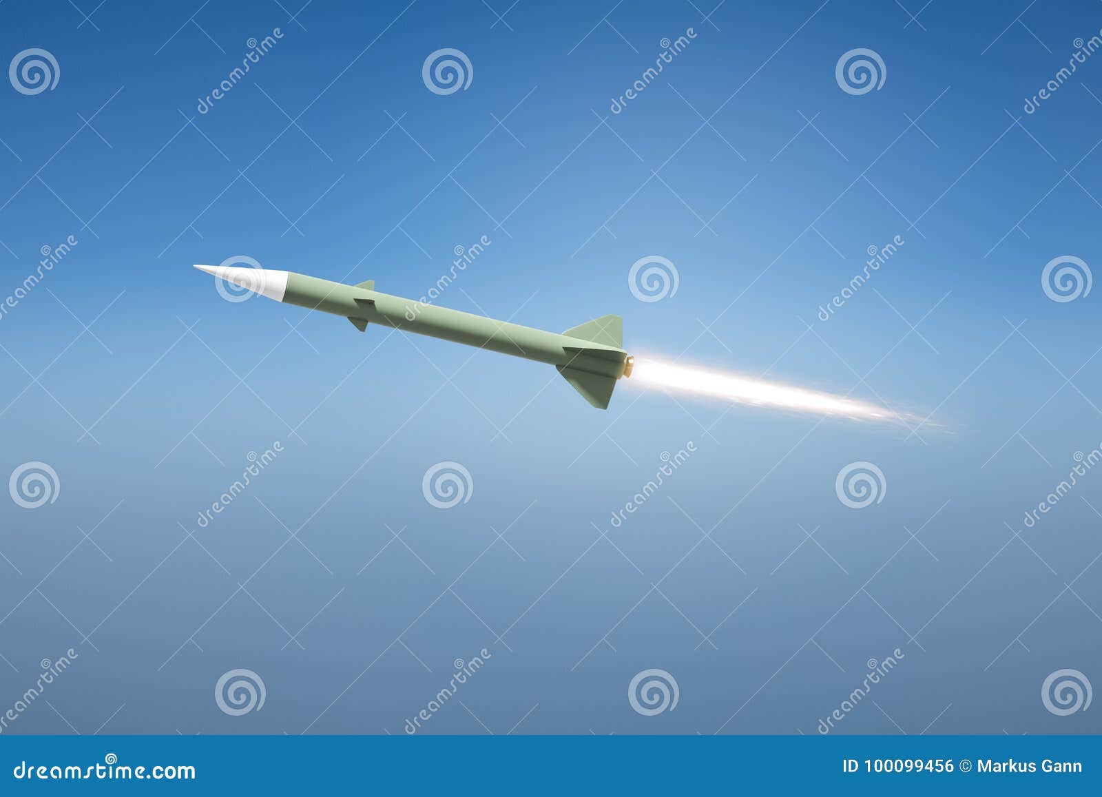 Nuclear rocket bomb flying stock illustration. Illustration of weapon ...