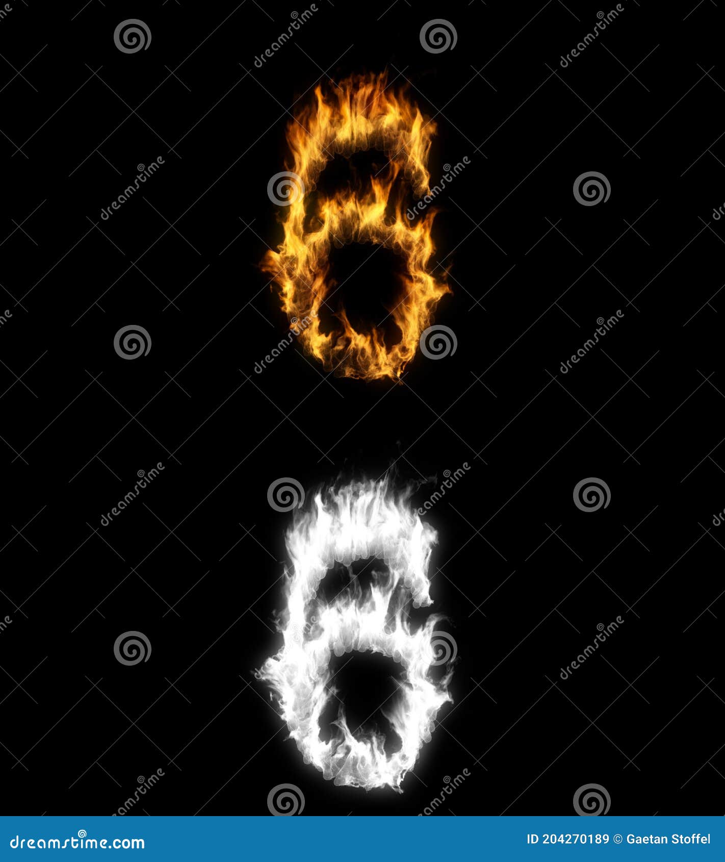 Number 8 Fire. Flames Font Eight . Tattoo Alphabet Character. Fiery ...