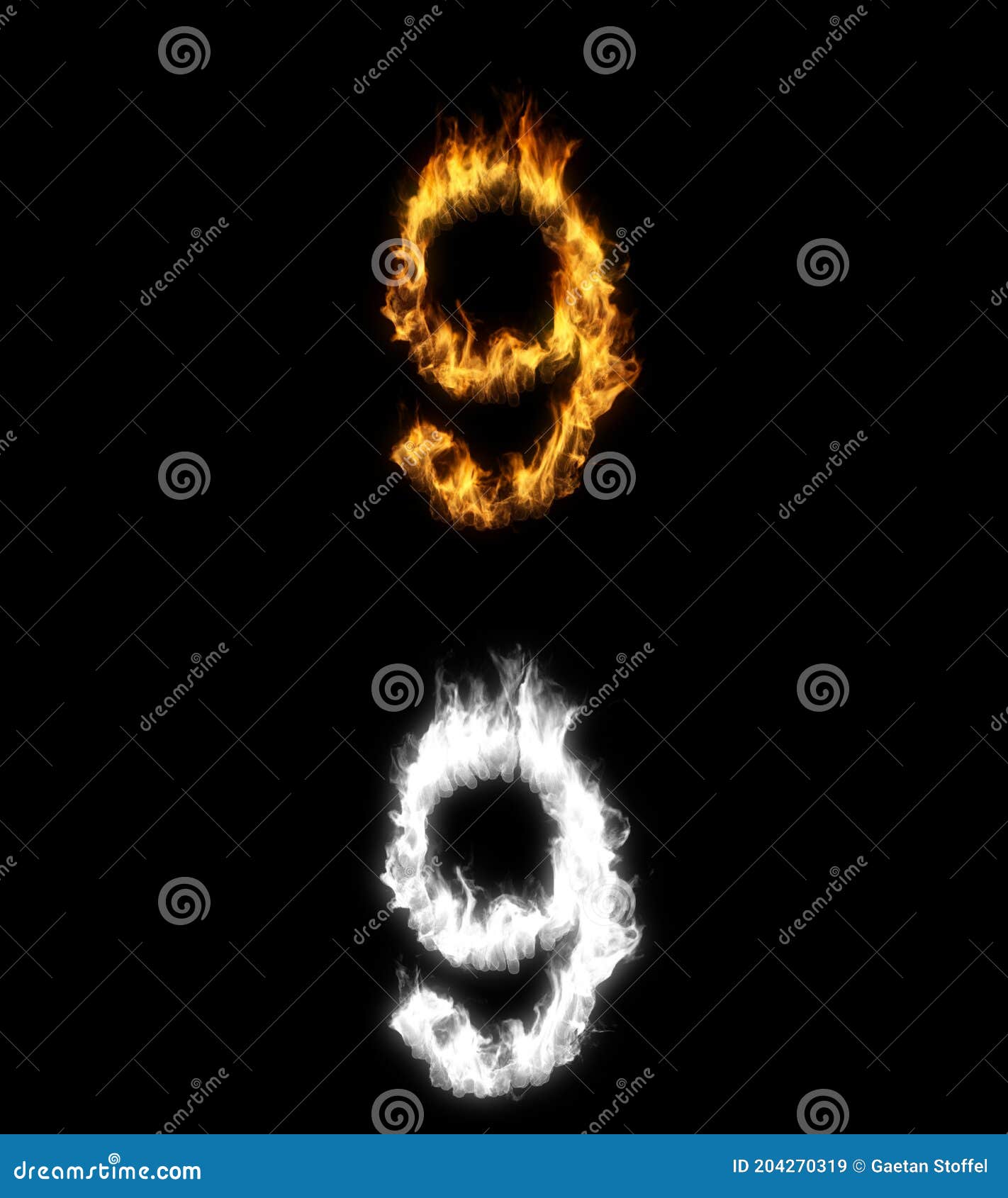Number 8 Fire. Flames Font Eight . Tattoo Alphabet Character. Fiery ...