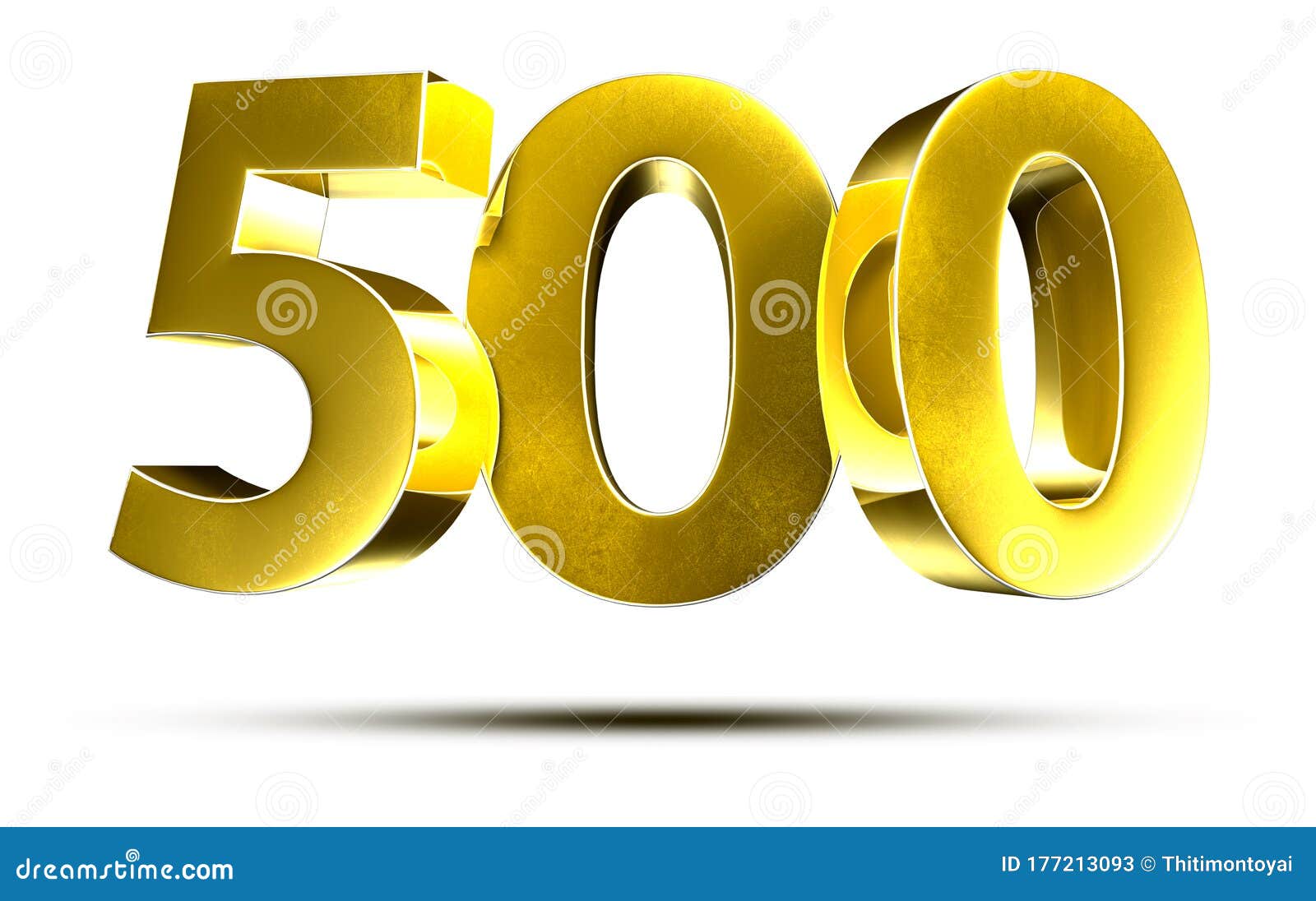 Numbers 500 3d. stock illustration. Illustration of financial - 177213093