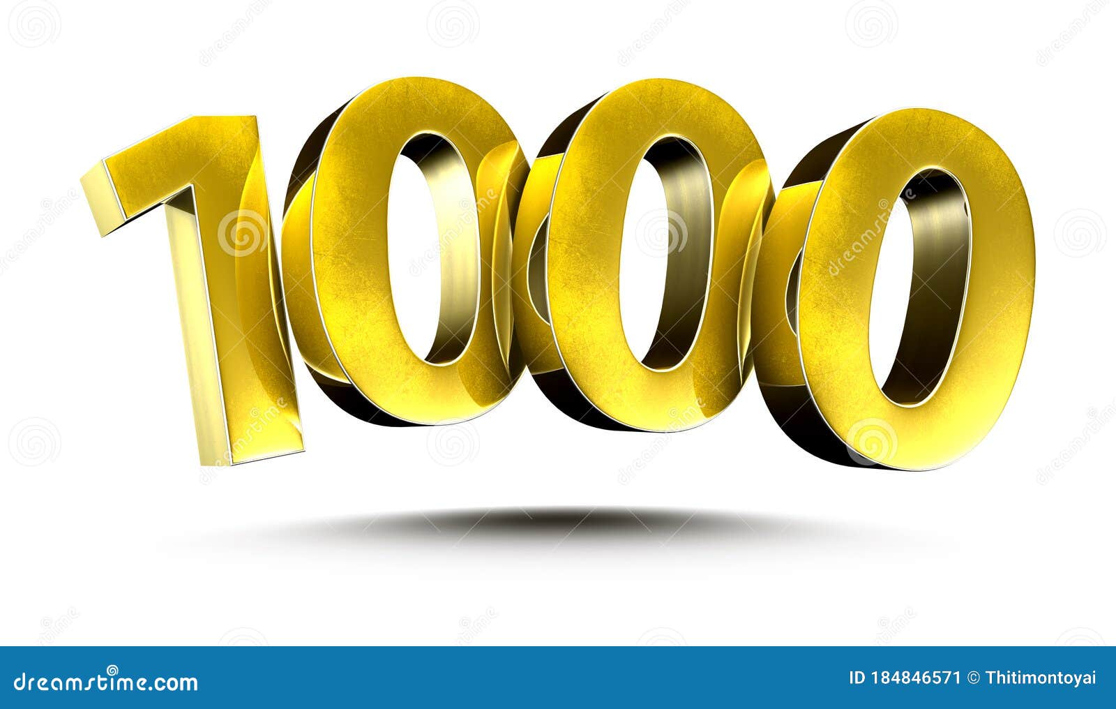 1000 gold number. stock illustration. Illustration of isolated - 184846571