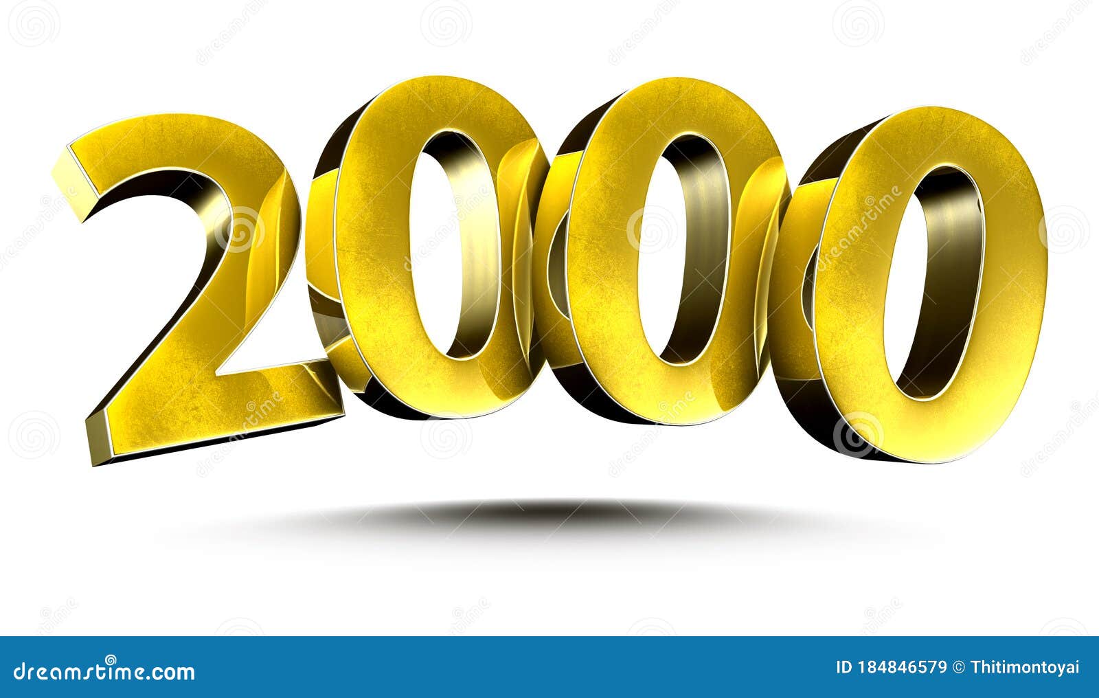 2000 gold number. stock illustration. Illustration of commerce - 184846579