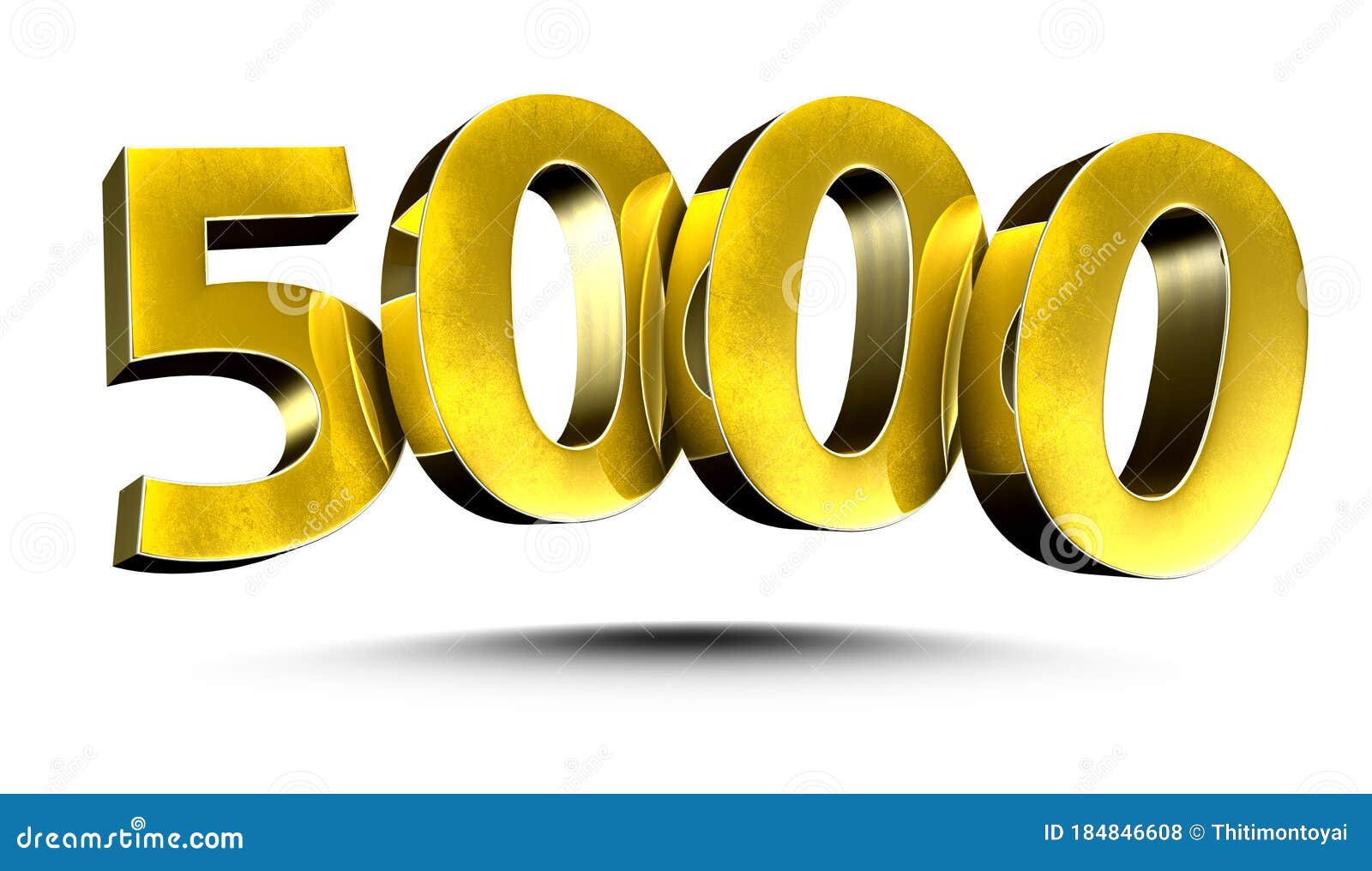 5000 gold number. stock illustration. Illustration of business - 184846608