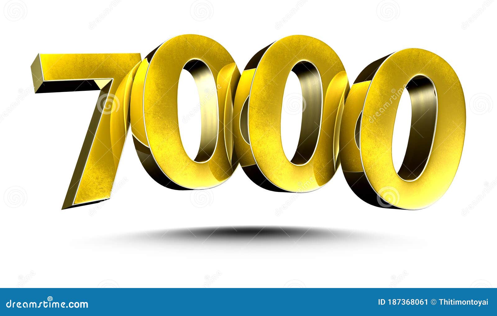 Gold 7000 Followers Thank You Isolated On White Background, 3k, Red ...