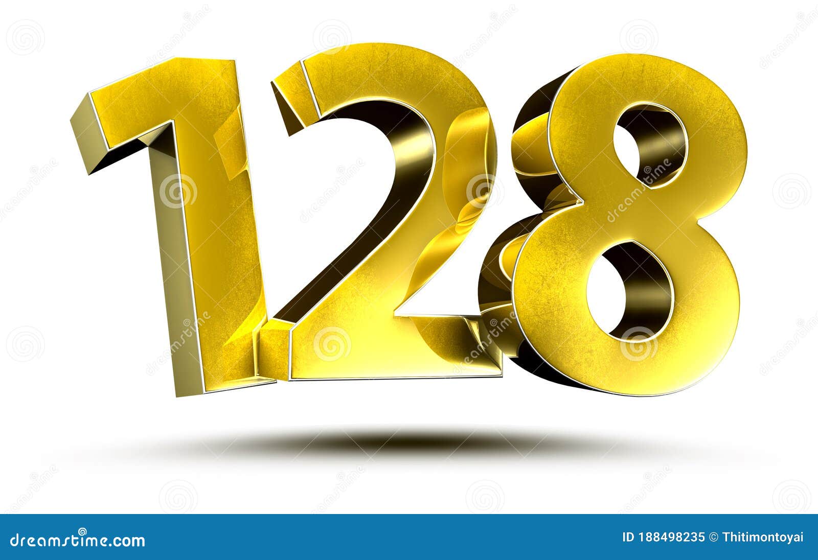 Numbers 128 3d. stock illustration. Illustration of banking - 188498235