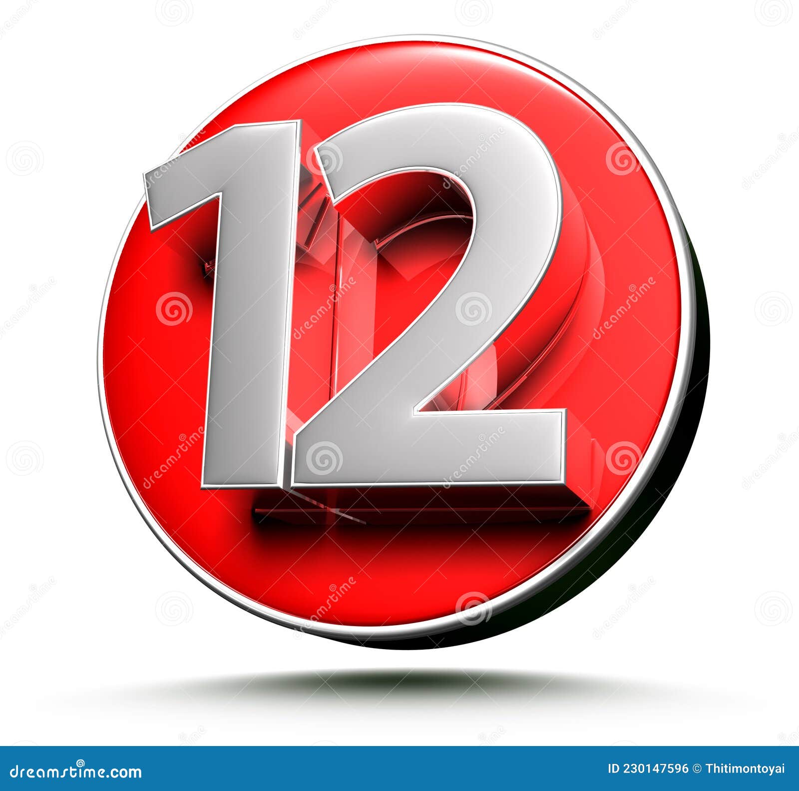 Numbers 12. stock illustration. Illustration of celebrate - 230147596