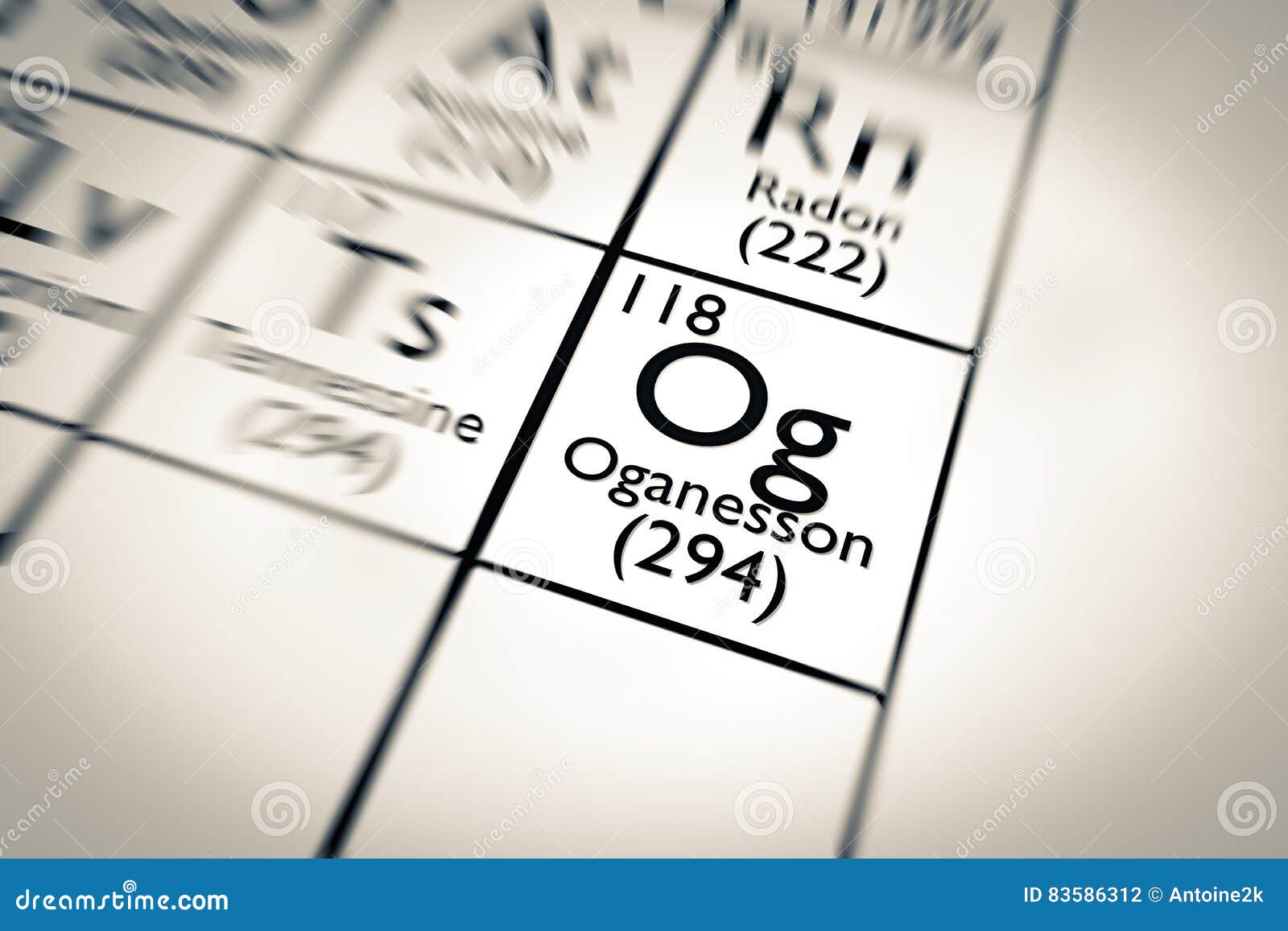 Oganesson Og, Element Symbol From Periodic Table Series Royalty-Free ...