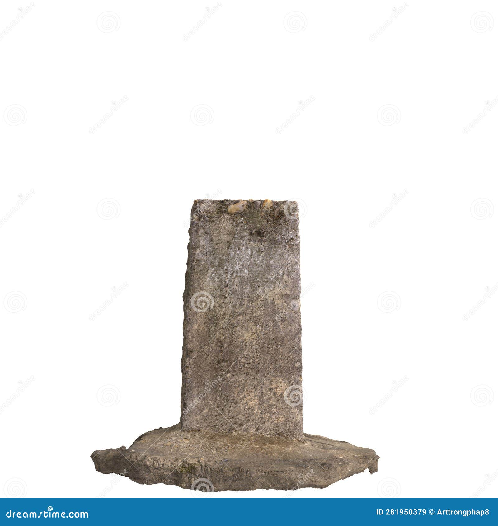 3d Illustration of Old Milestones Isolated on White Background Stock ...