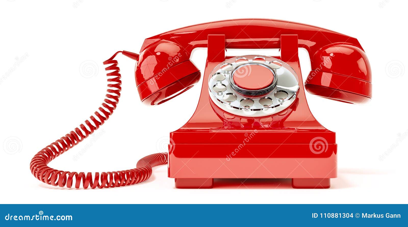 Old red phone stock illustration. Illustration of isolated - 110881304