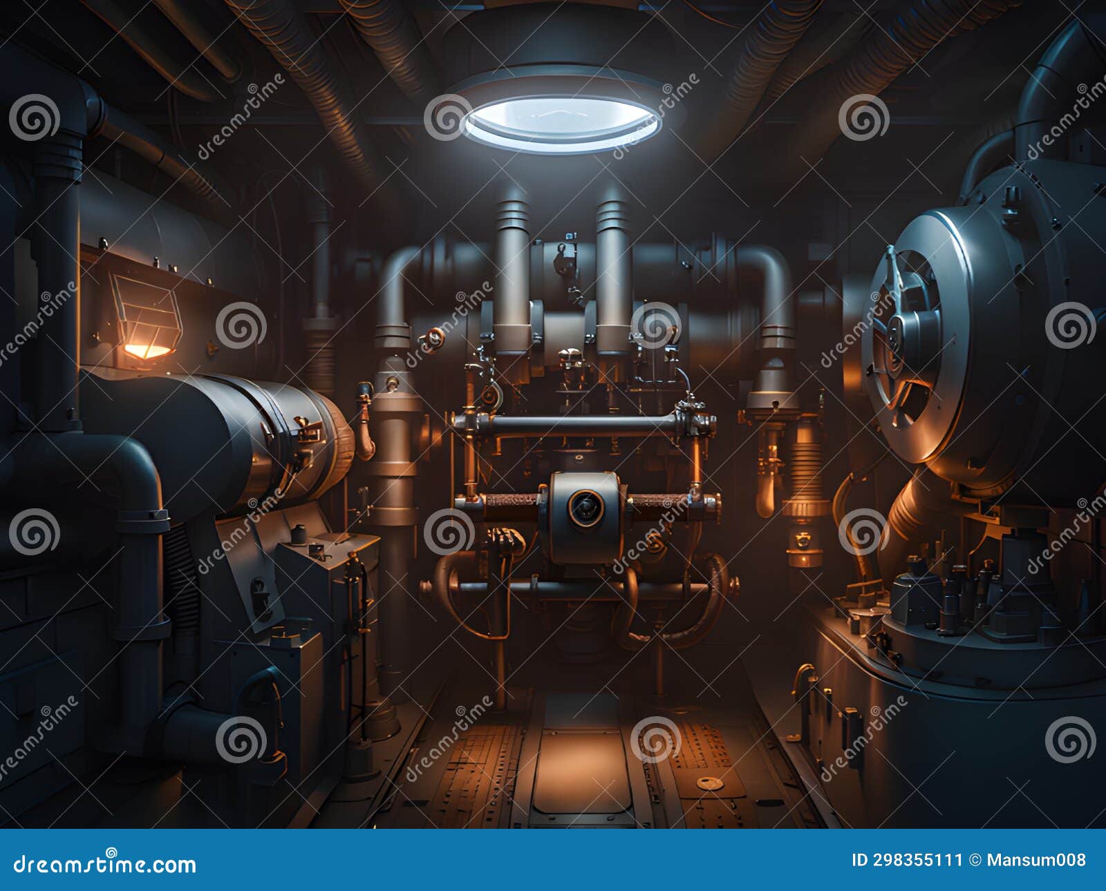 3d Illustration of an Old Steam Locomotive with a Glowing Light Bulb ...