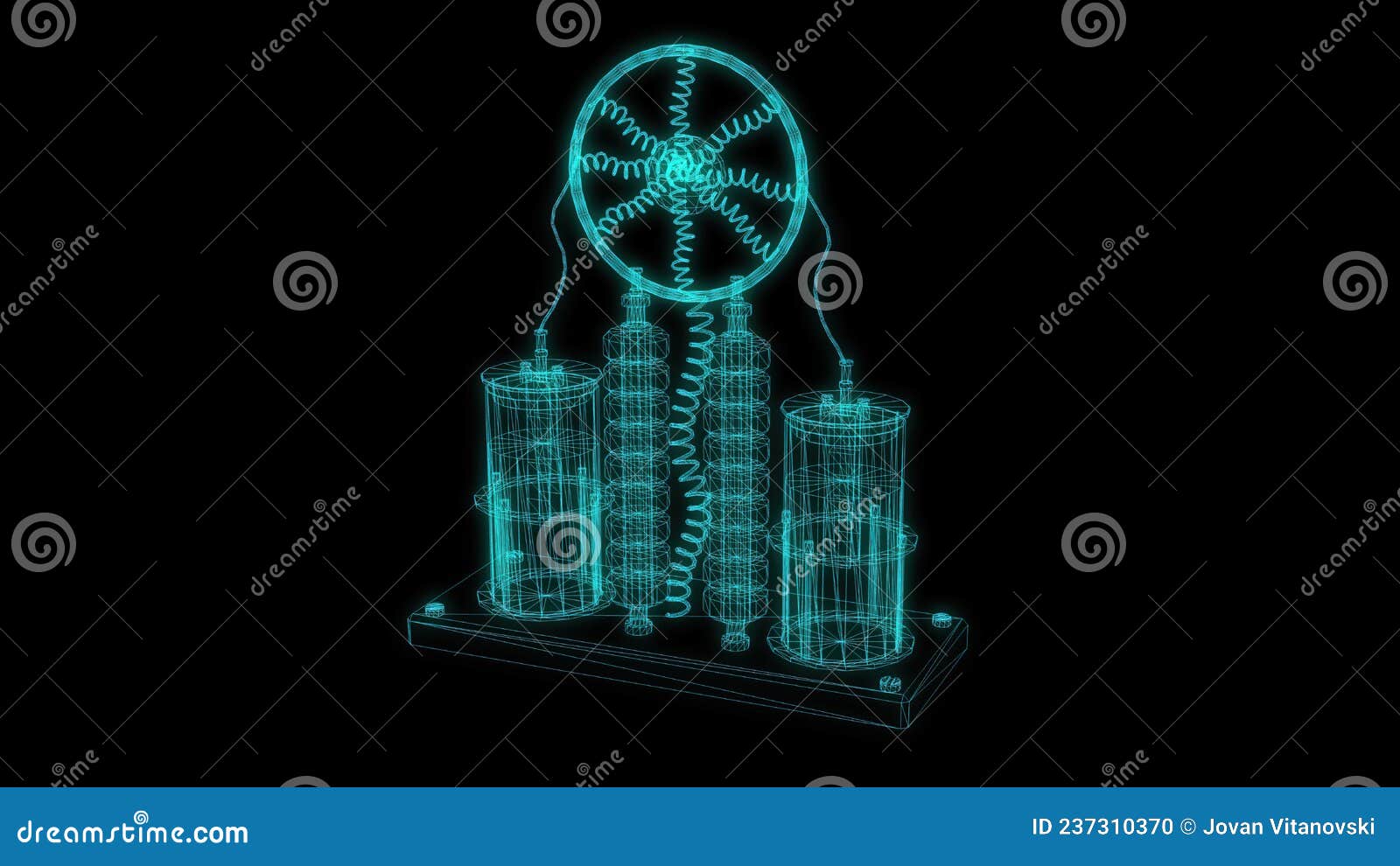Old Wire Frame Electrostatic Machine Produces a Spark Stock ...