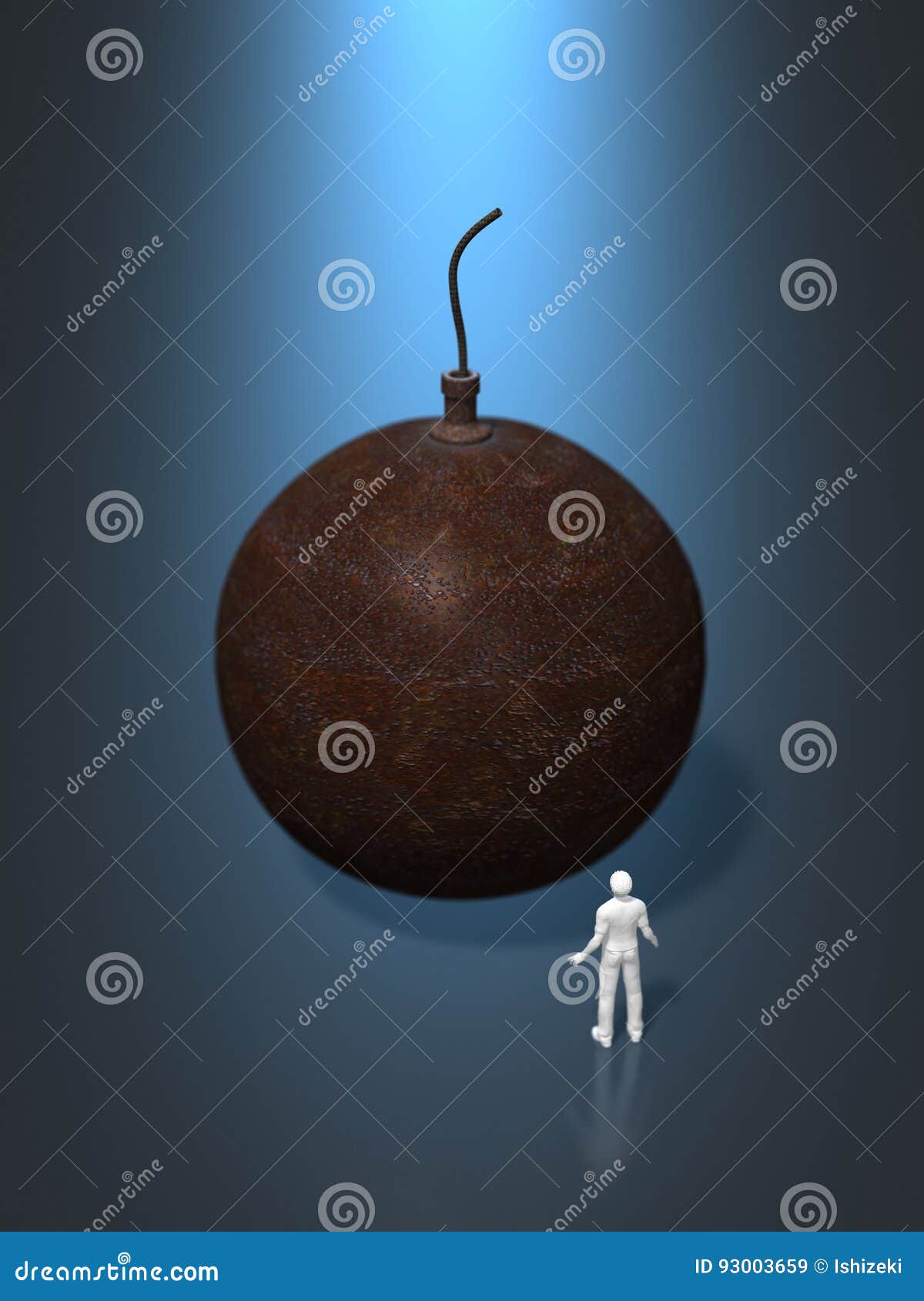 3D Illustration of One Bomb Stock Illustration - Illustration of ...