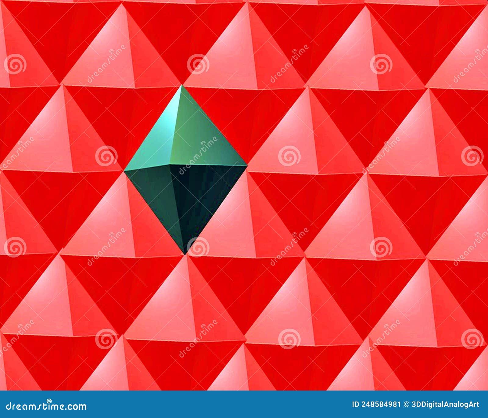 3D Illustration - One Stands Out - Individual Object - Set Stock Vector ...