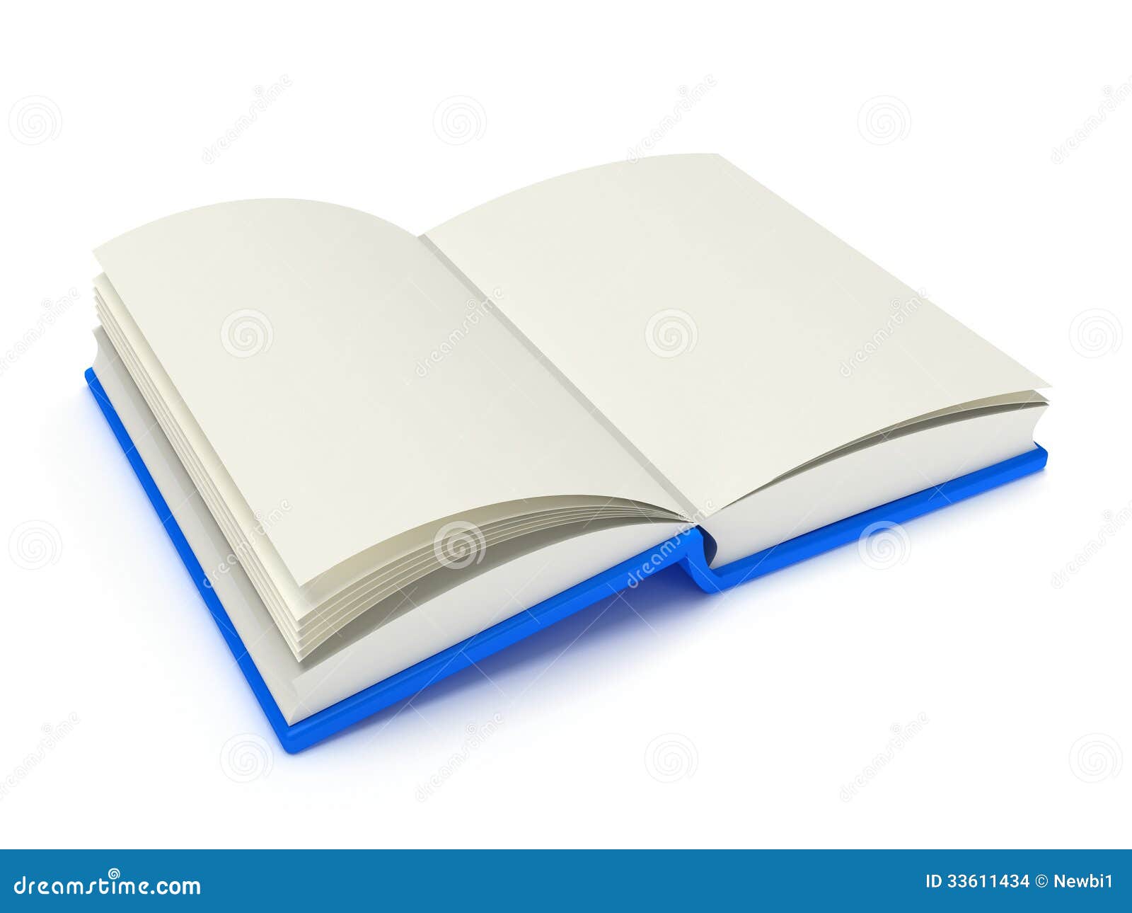 3D Illustration of an Open Book Stock Illustration - Illustration of ...