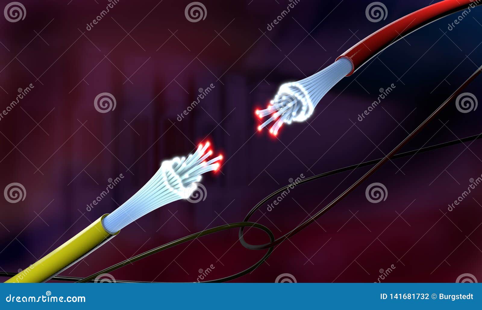 Optical Light Guide Cable For Fiber-optic Communication Stock ...