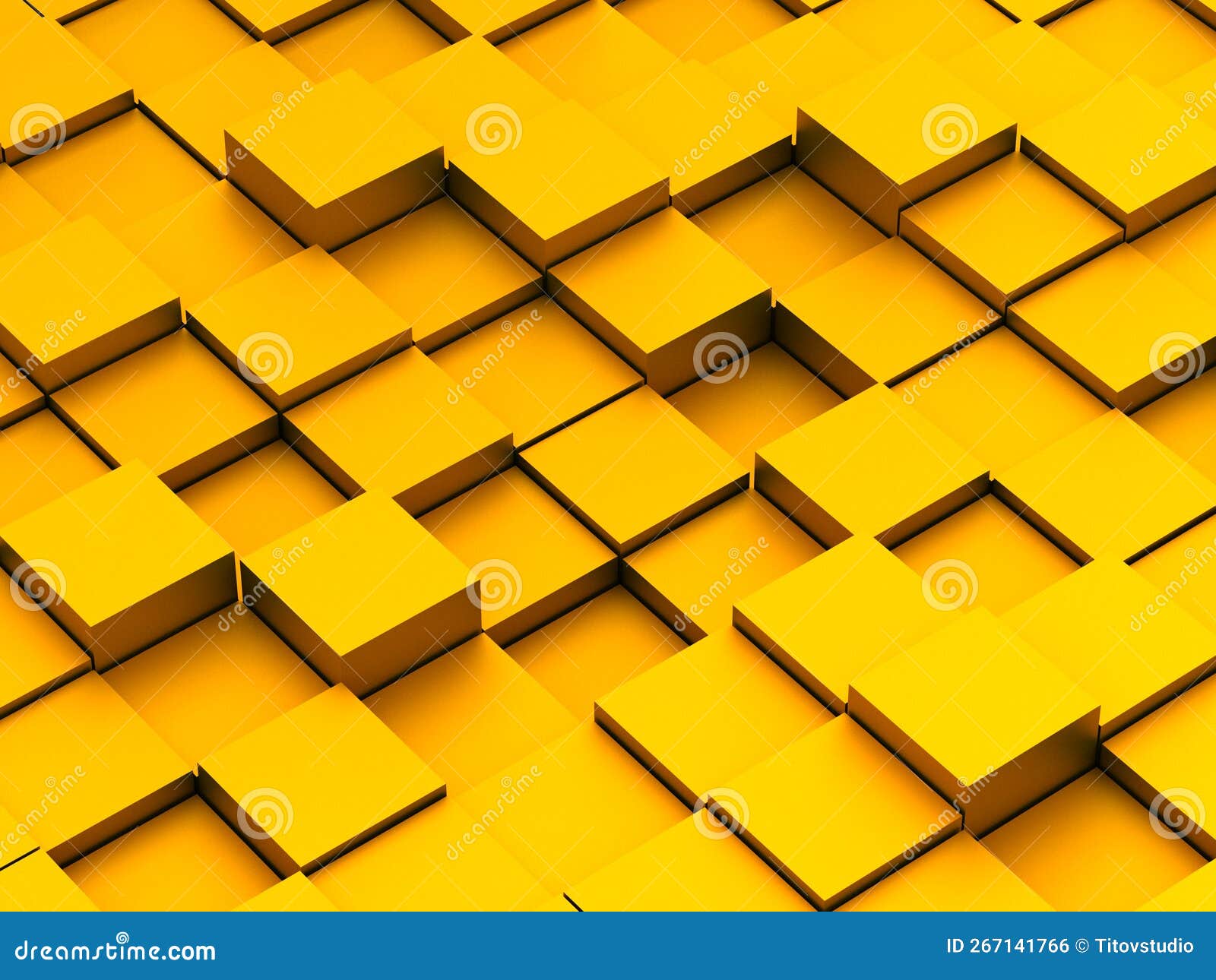 3d Illustration of Orange Cubes Stock Illustration - Illustration of ...