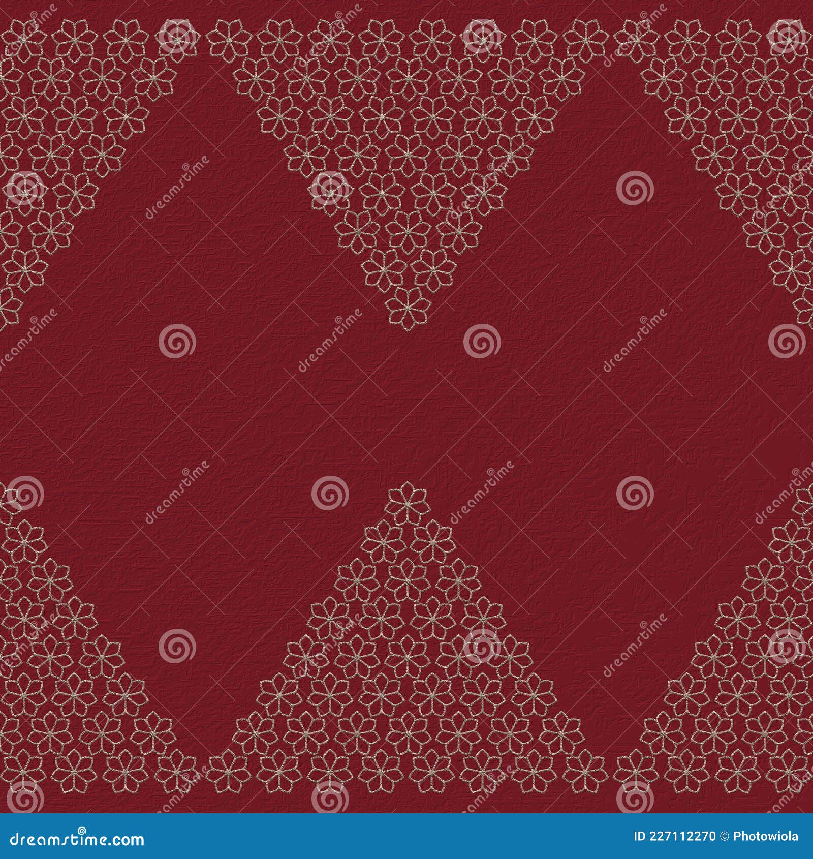 3D Illustration. Oriental Pattern on a Red Background. Arabesque Stock ...