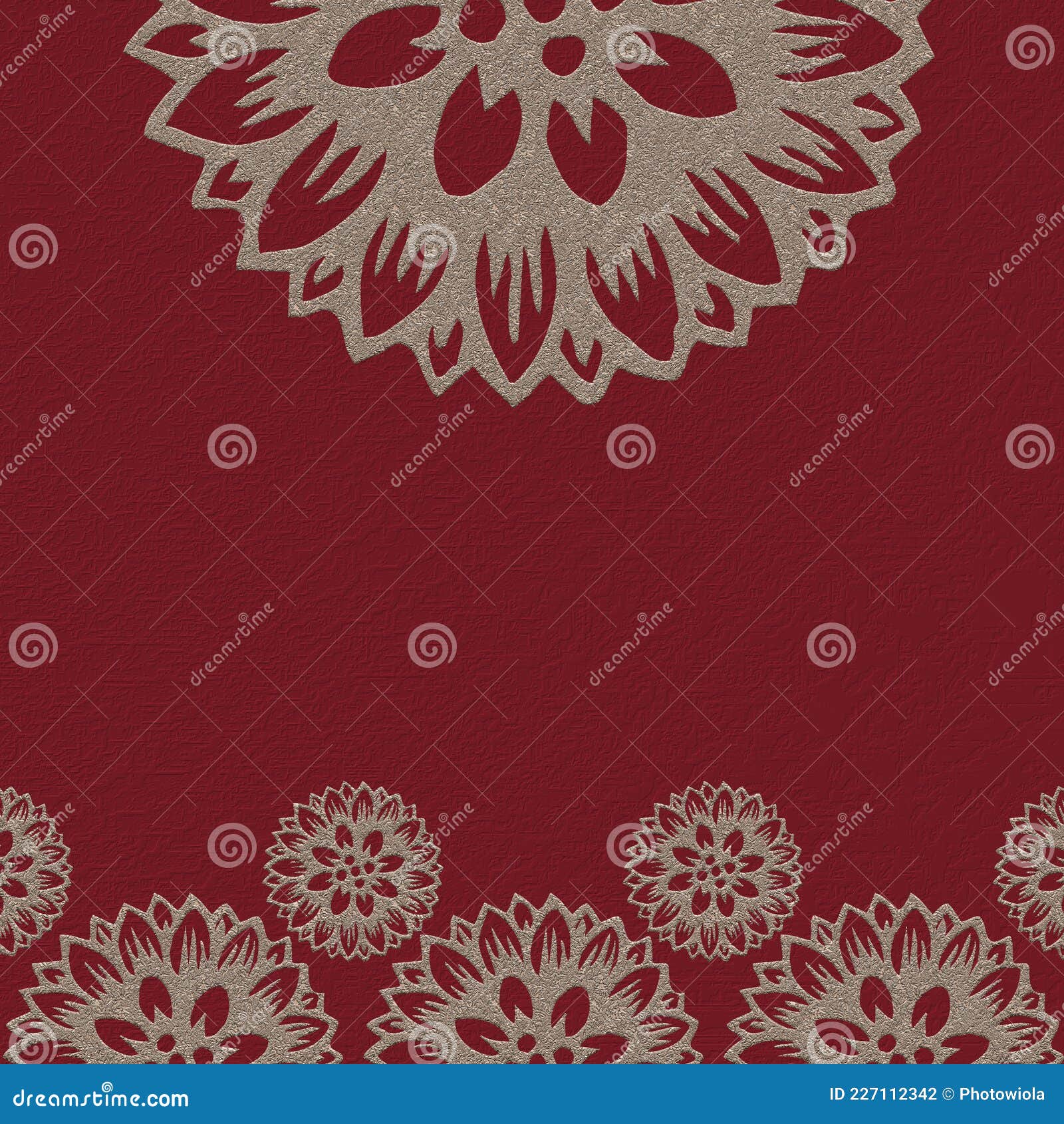 3D Illustration. Oriental Pattern On A Red Background. Arabesque ...