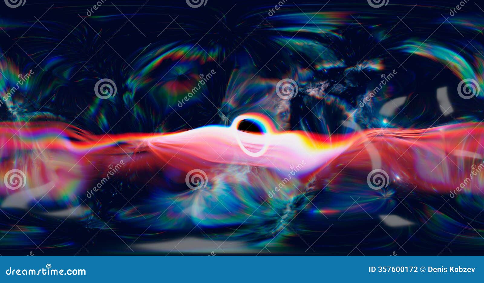 3d Illustration. Outer Space and Black Hole Texture 360 Degrees ...