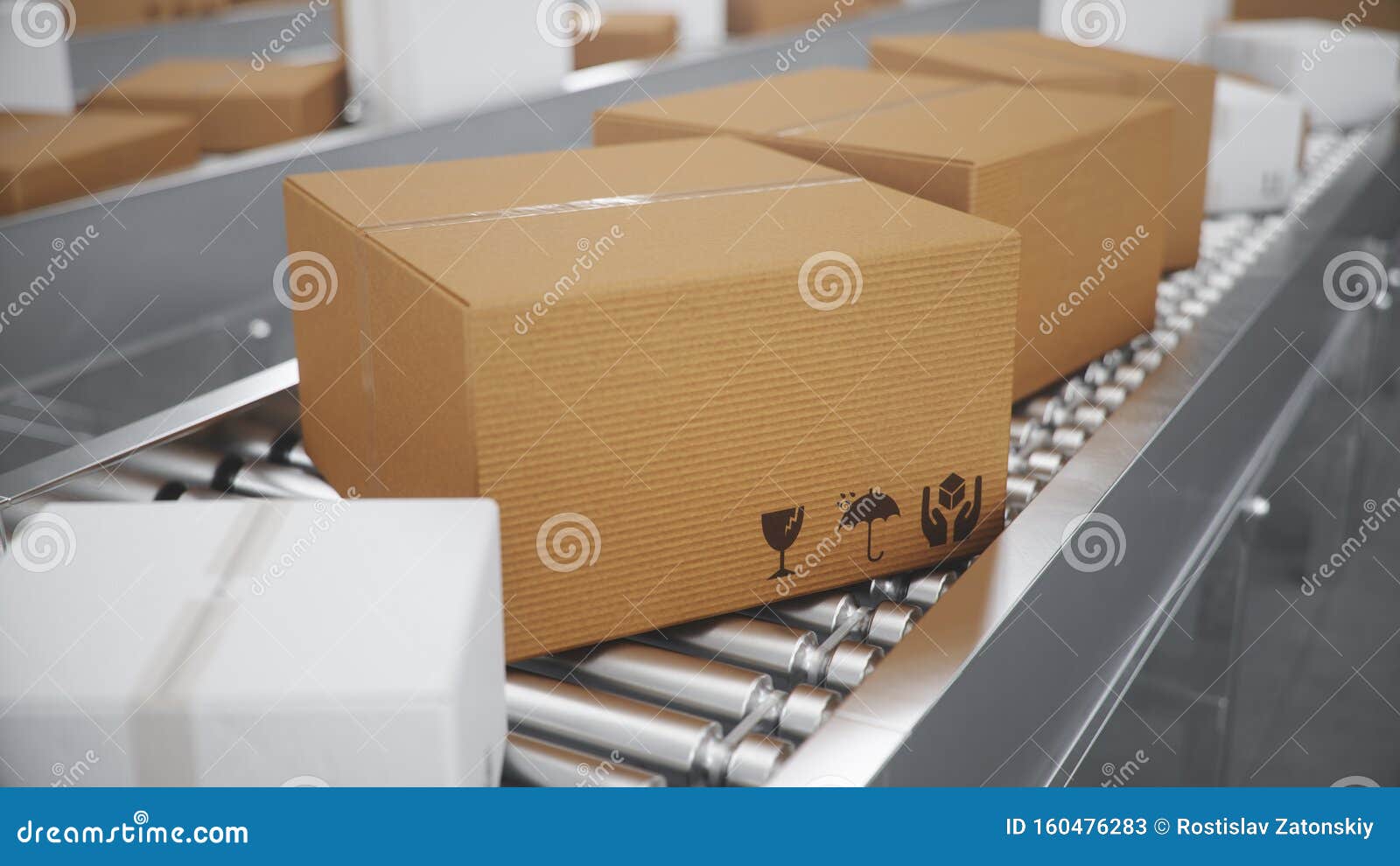 3D Illustration Packages Delivery, Packaging Service and Parcels ...