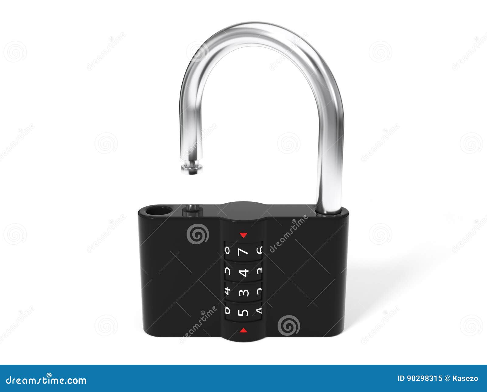 3d Illustration of Padlock with Code. Stock Illustration - Illustration ...