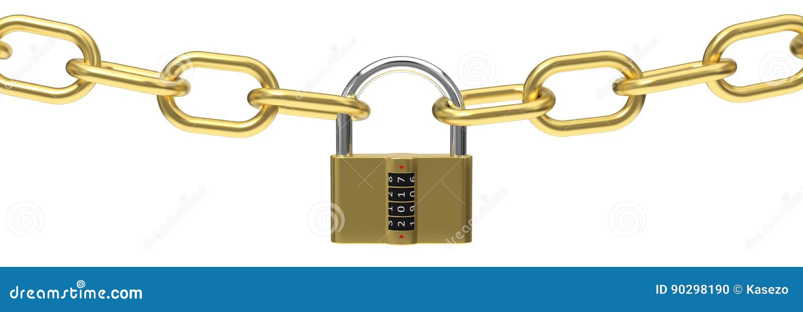 3d Illustration of Padlock with Code. Stock Illustration - Illustration ...