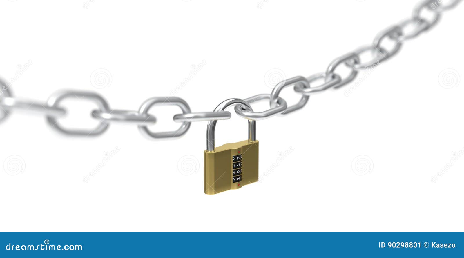 3d Illustration of Padlock with Code. Stock Illustration - Illustration ...