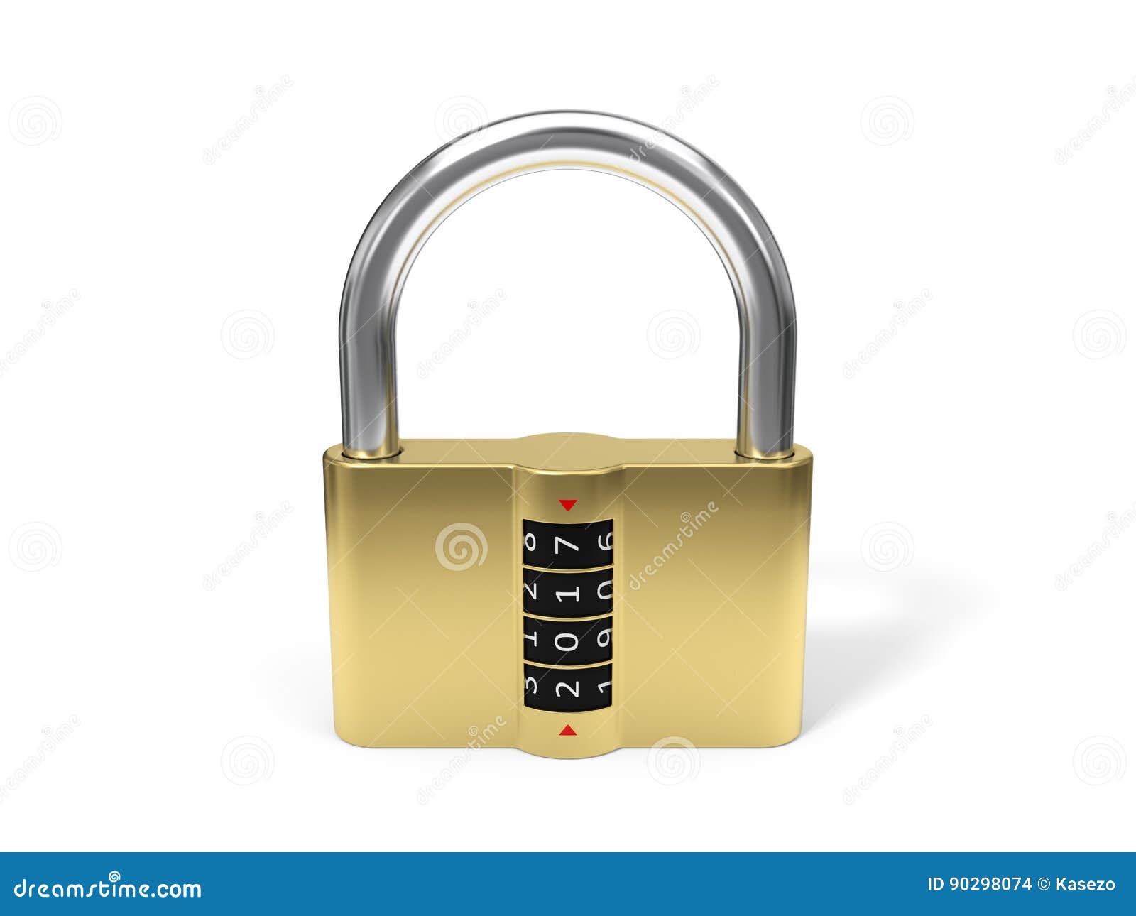 3d Illustration of Padlock with Code. Stock Illustration - Illustration ...