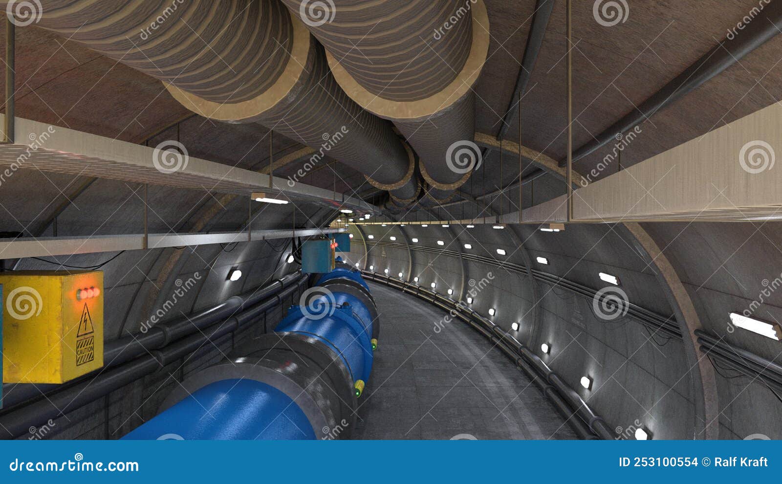 3D-illustration of a Particle Accelerator and Hadron Collider Stock ...