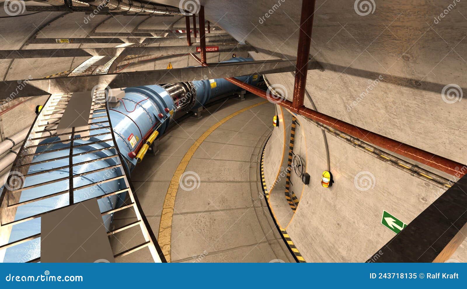 3D Atom Accelerator Particle Collider. Science Physics Atomic Power ...