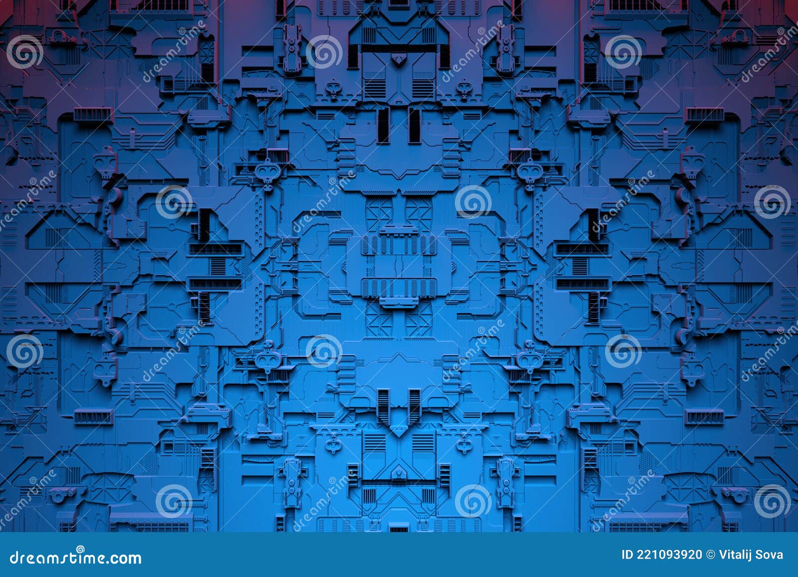 3d illustration stock illustration. Illustration of cybernetic - 221093920