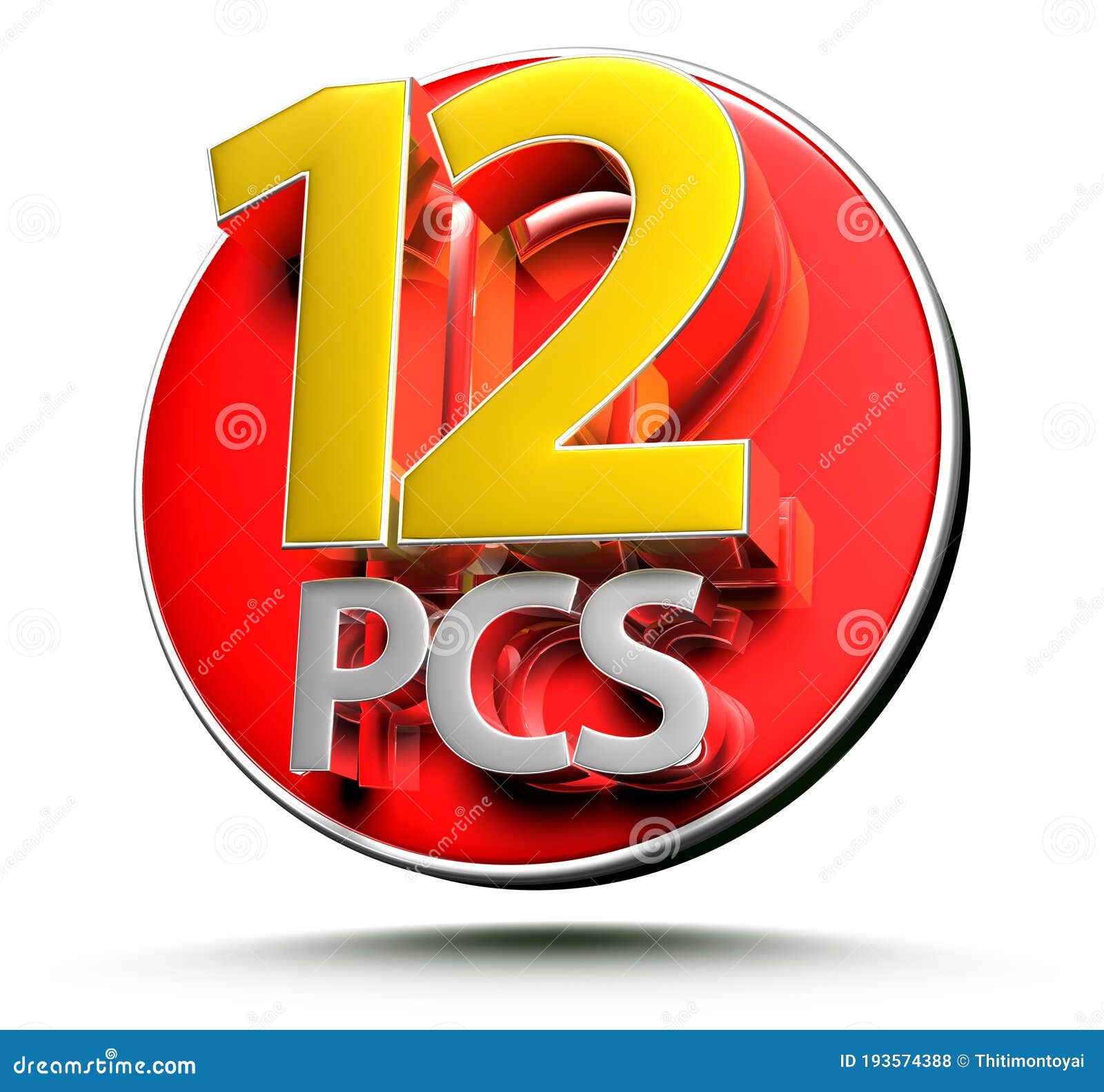 12 PCS 3d. stock illustration. Illustration of amount - 193574388