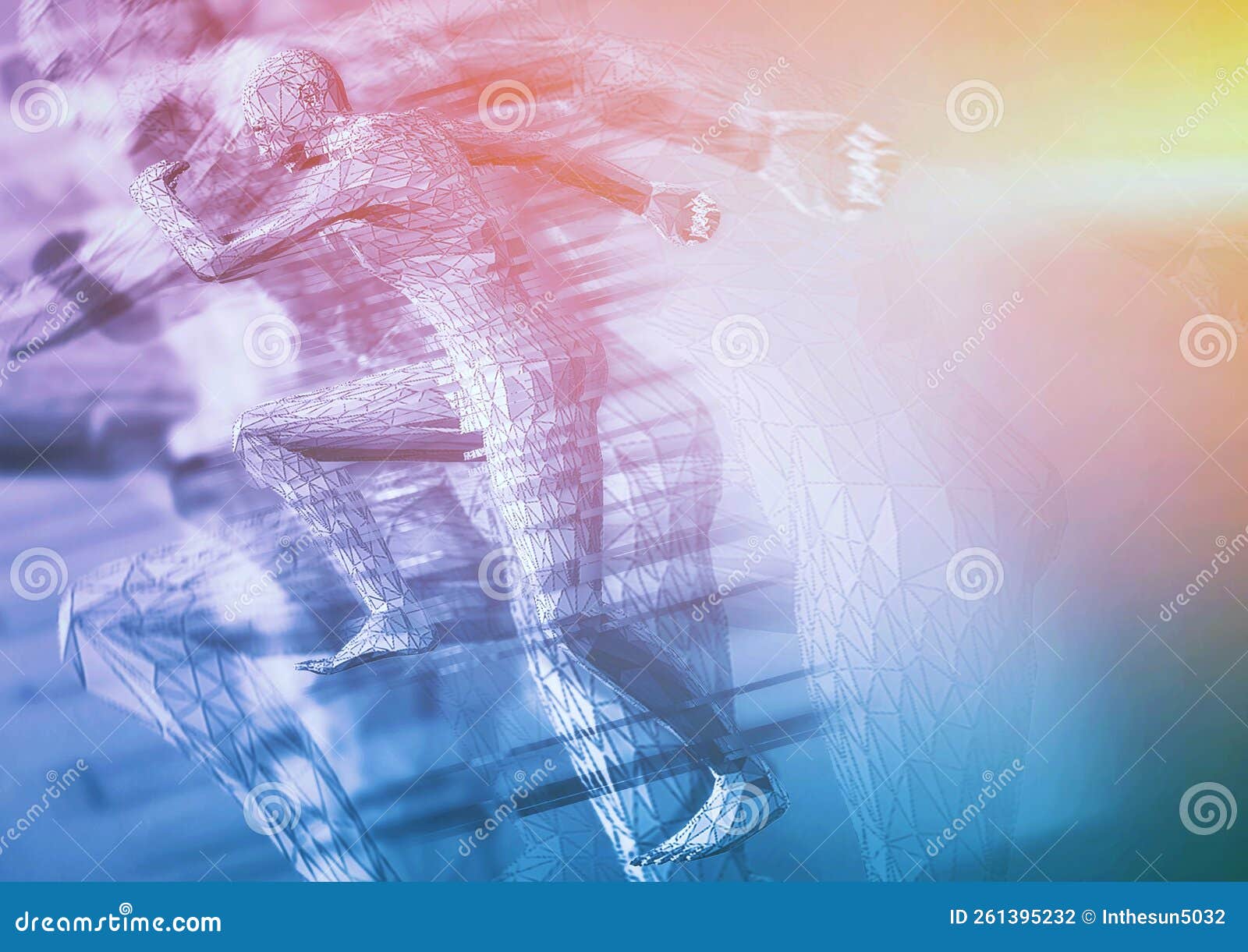 3d Illustration of People Competing Stock Illustration - Illustration ...